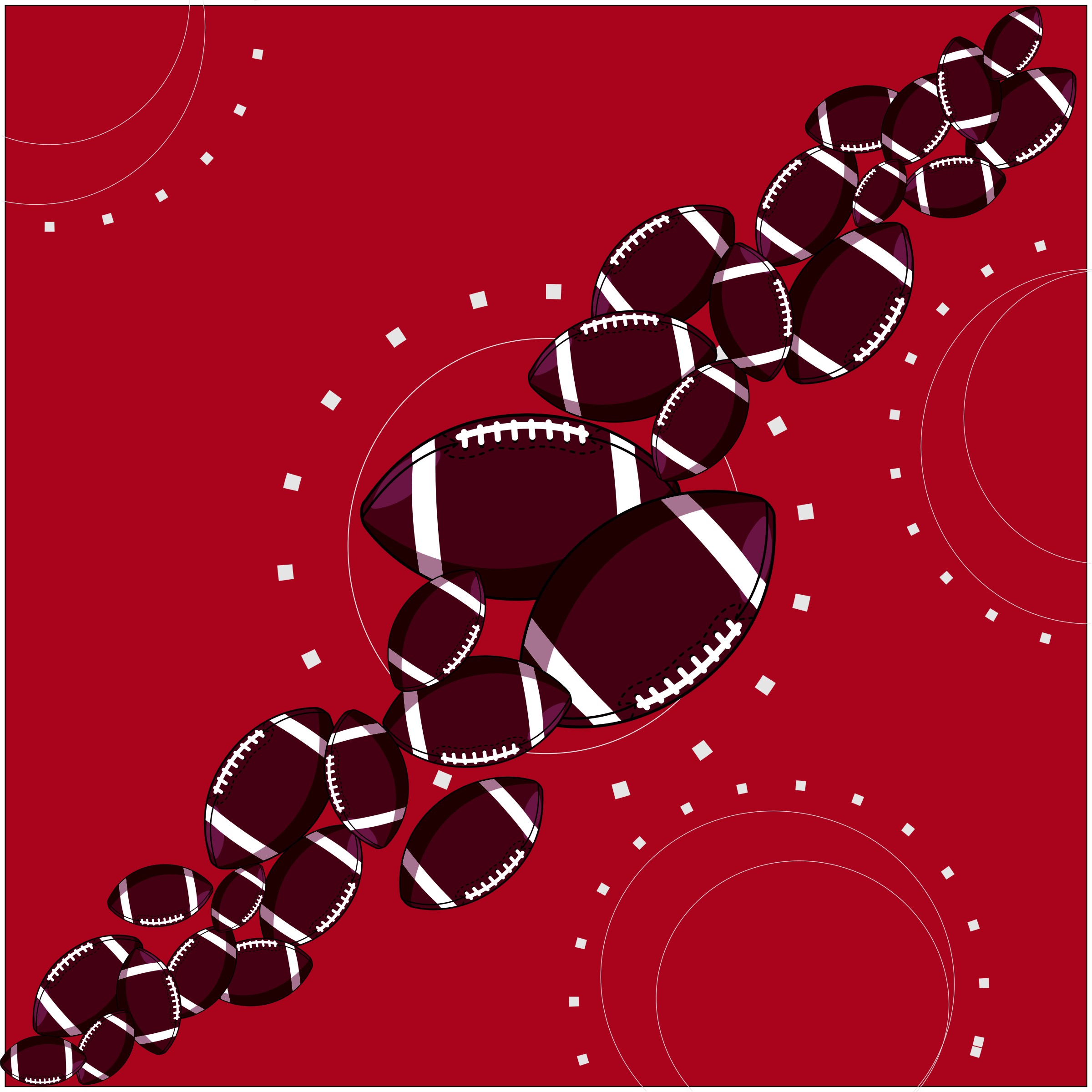 12"x12" CUSTOM FOOTBALL PAPER CUSTOMIZE YOUR BACKGROUND COLOR